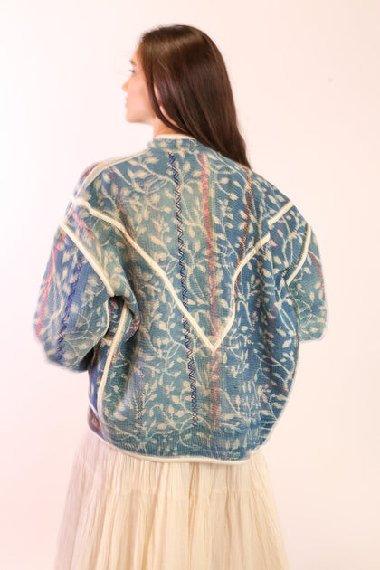 INDIGO KANTHA JACKET EMMY, hand made - MOMO NEW YORK - sustainabl...