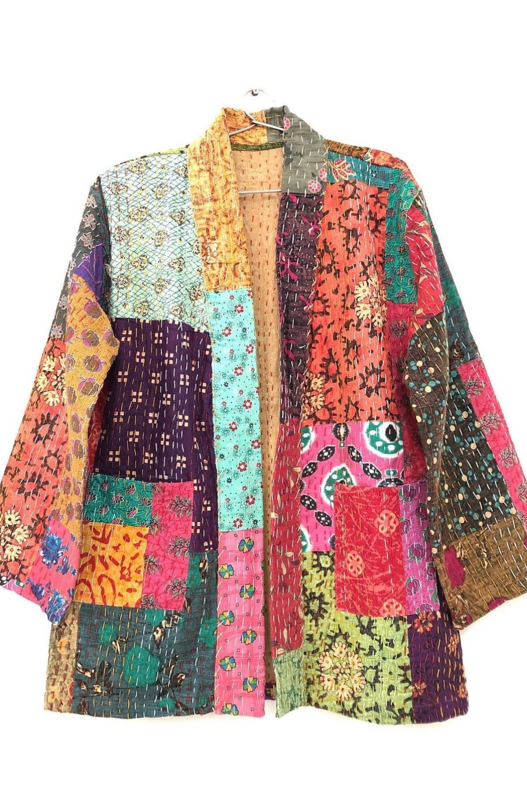 KANTHA JACKET LORAN, hand made - MOMO NEW YORK - sustainable fashion