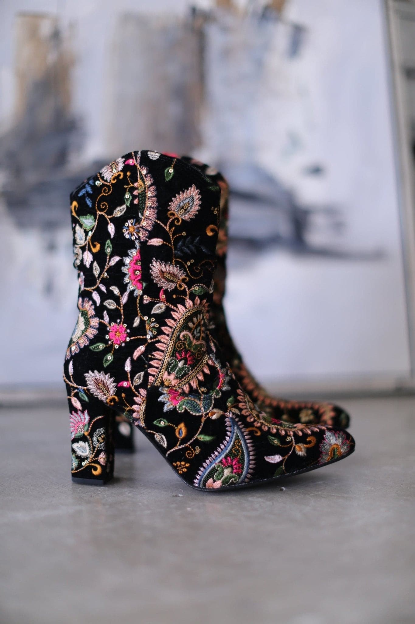 EMBROIDERED BOOTS LOUISE, hand made - MOMO NEW YORK - sustainable...