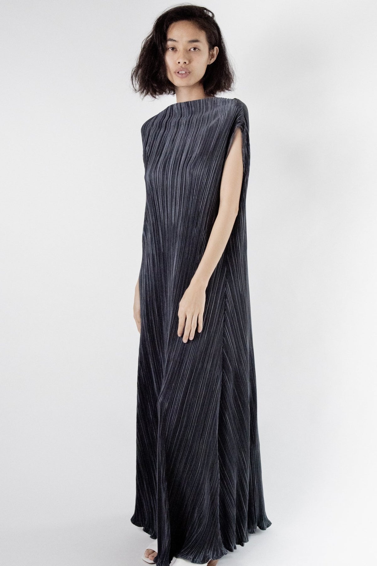 EVENING PLEAT DRESS ONUSA, hand made - MOMO NEW YORK - sustainabl...